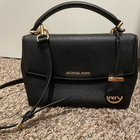 MICHAEL Michael Kors | Bags | Michael Kors Ava Small Black Satchel ...